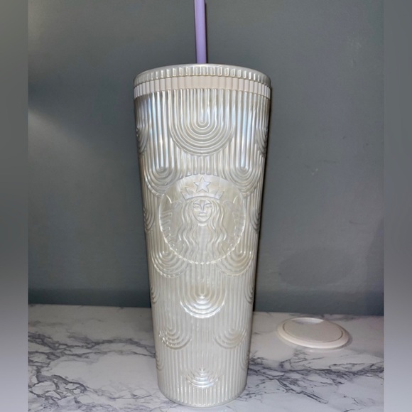 Starbucks | Kitchen | Starbucks Easter White Pearl Mermaid Scale ...